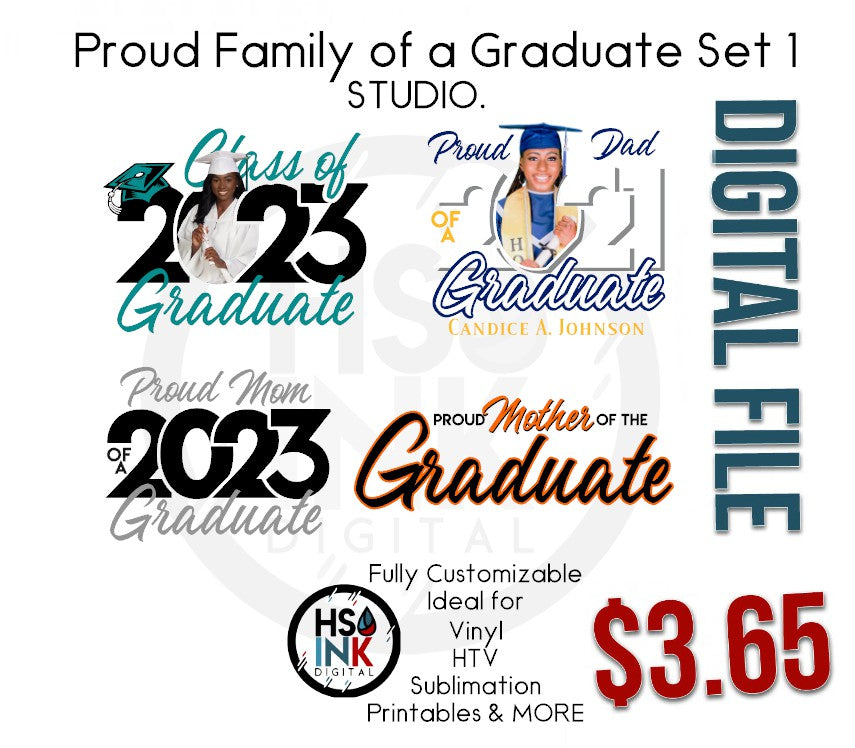 HS INK Digital Proud Family of a Grad Design Set 1 – HS INK 365