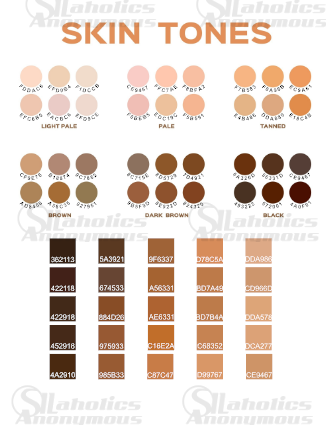 SA Skin Tone Color Chart – HS INK 365